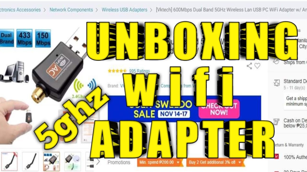 Unboxing usb wifi 5ghz adapter - YouTube