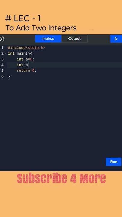 How to Add Two numbers in C program😃 | C for Beginners | Learn C Programming #shorts #python # ...