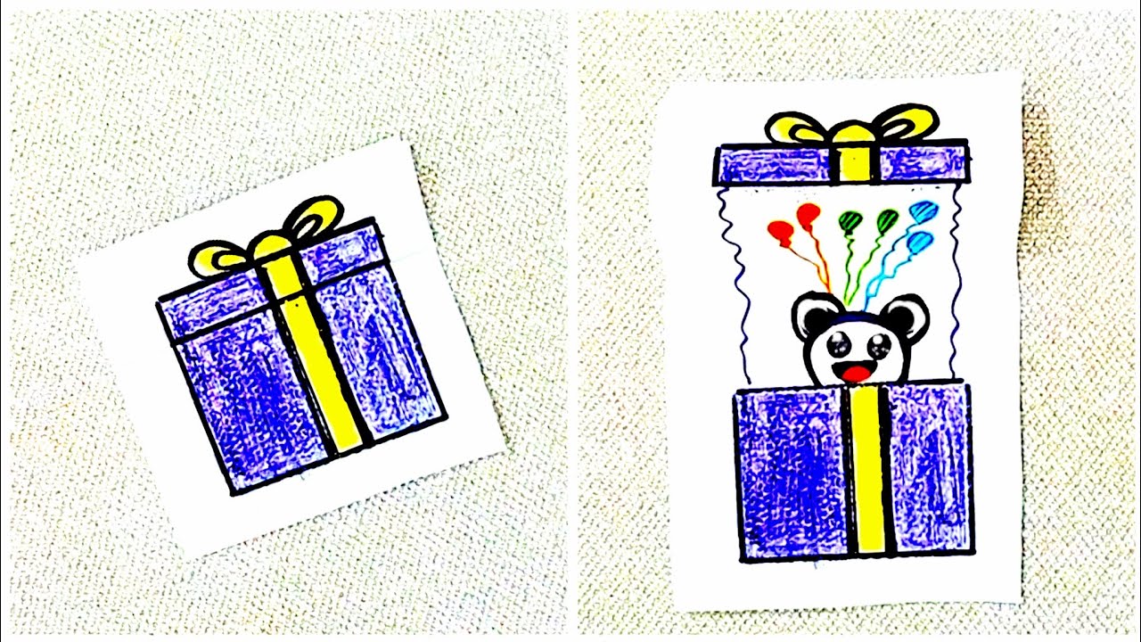 White paper surprise card🎁/ Easy greeting card making/ Paper gift ideas ...