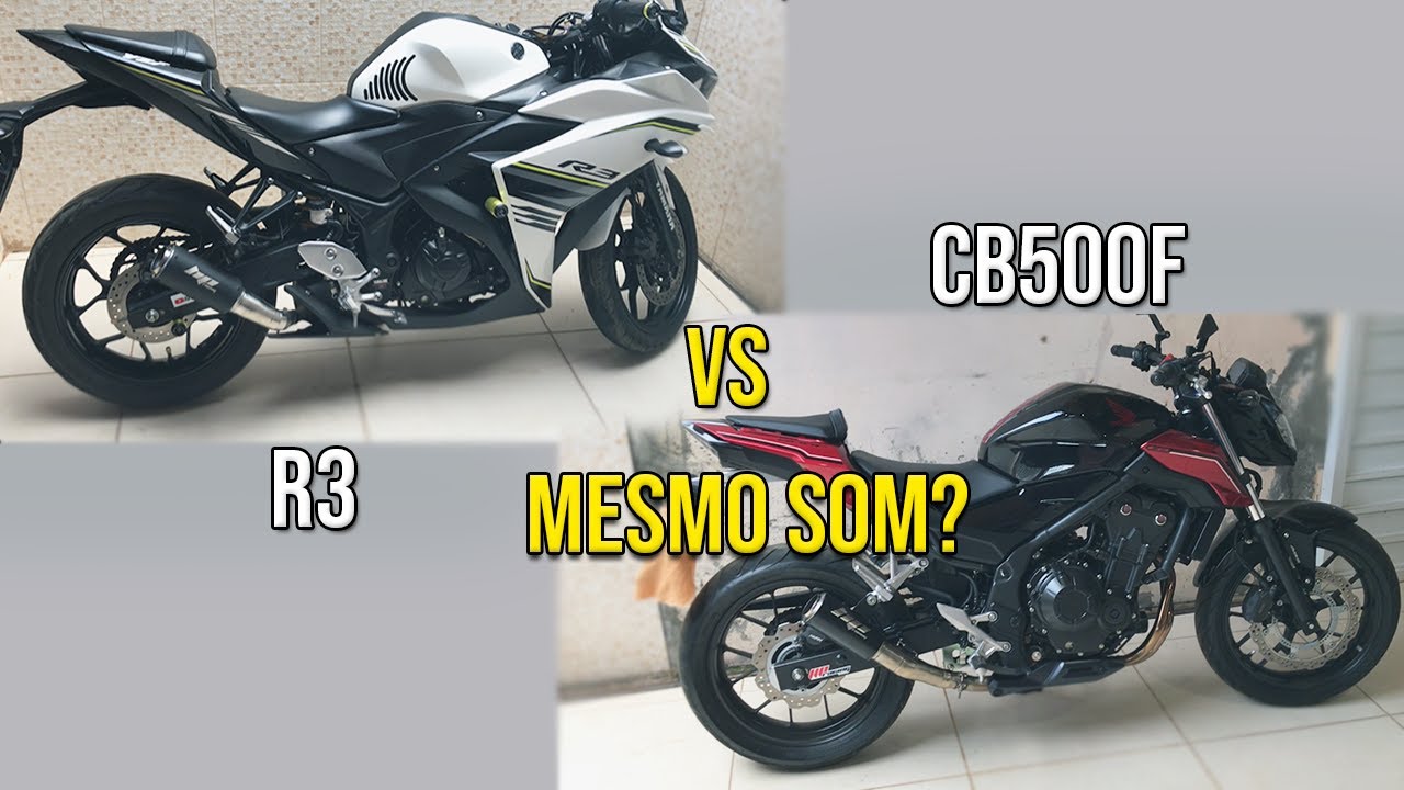 R3 COM ESCAPE HP PRO VS CB500F COM ESCAPE HP PRO *Ficou Igual?* - YouTube