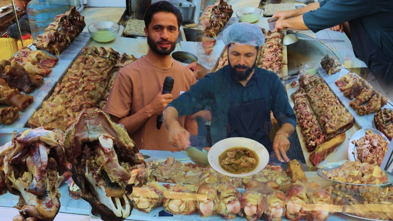 Afghani Kala Pacha, Kocha Kah Froshi kabul, کله پاچه پزی های کوچه کاه ...