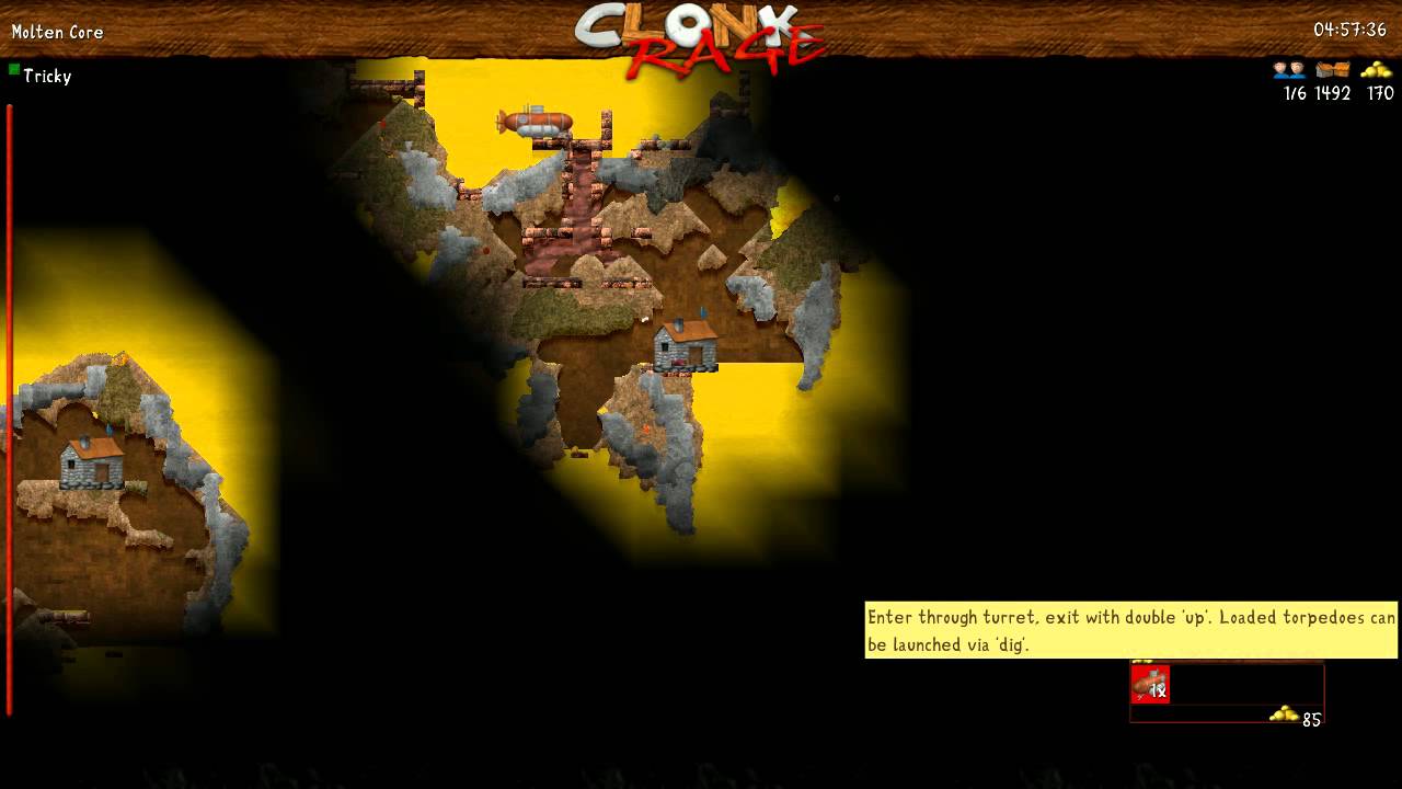 Clonk Rage - Molten Core Lava Submarine Map Part (2/2) - YouTube