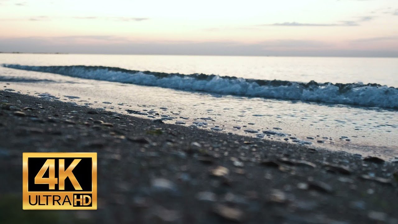 [FREE DOWNLOAD] Ocean Waves Crashing Clean Beach Shells Blurred Close ...