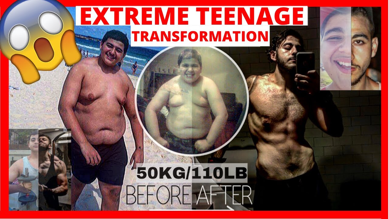 5 YEAR 50KG (110LB) EXTRAORDINARY TEENAGE BODY TRANSFORMATION VIDEO ...