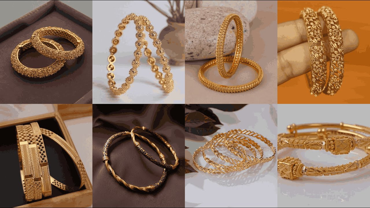 New latest 22k gold bangles designs 2023|light weight bangles designs ...
