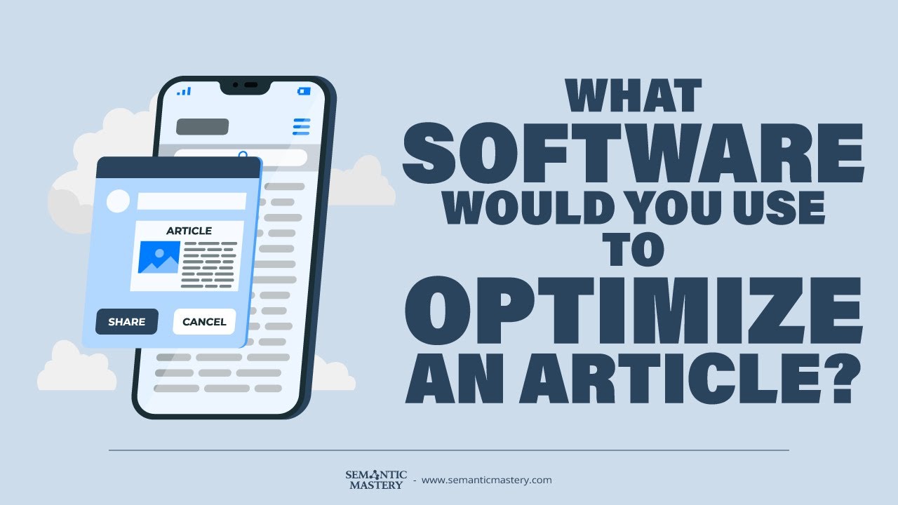 What Software Would You Use To Optimize An Article? - YouTube