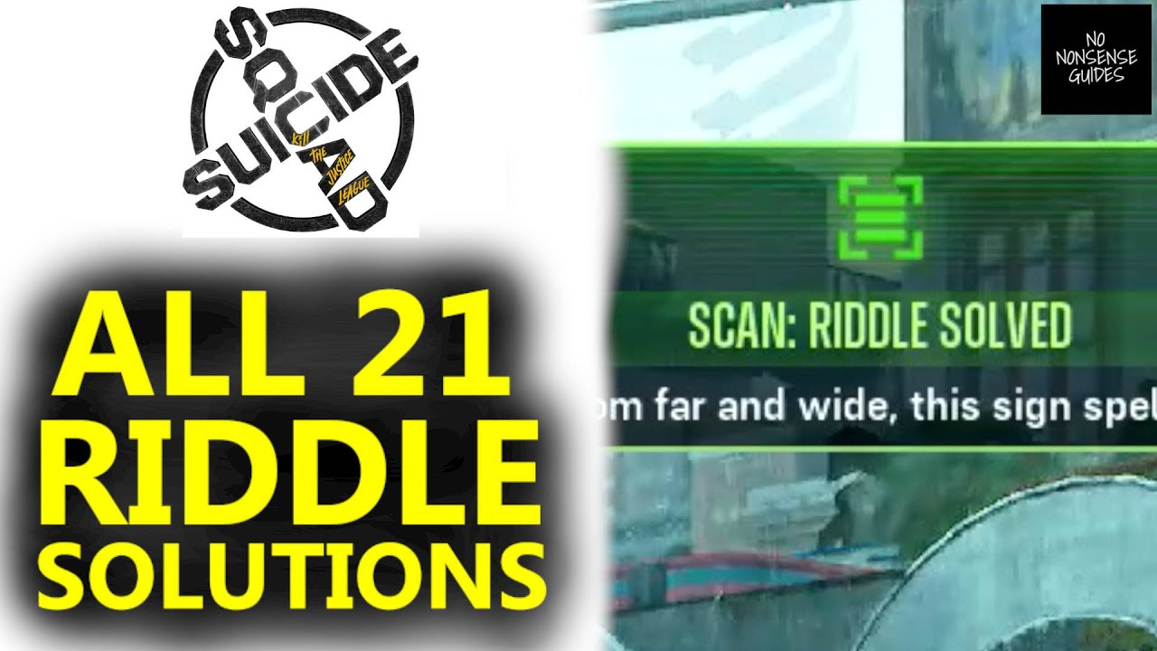 All 21 Riddle Solutions in Suicide Squad Kill The Justice League - YouTube