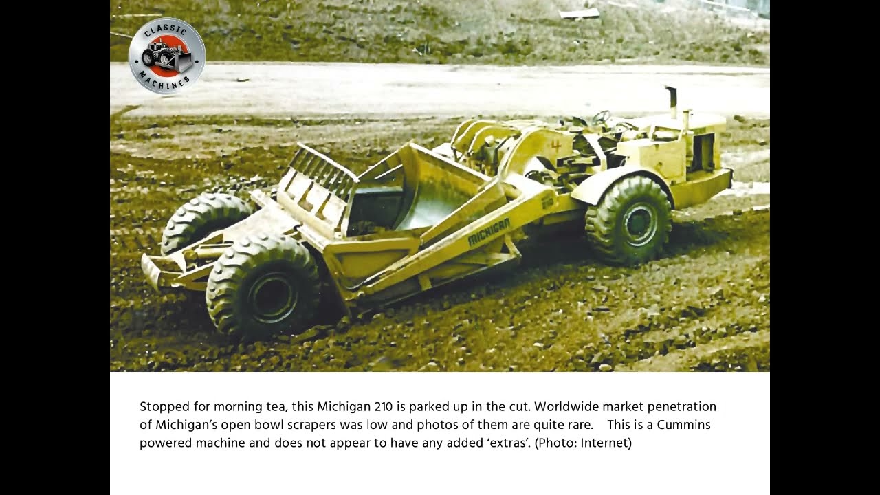 Classic Machines: The Michigan 210 series scraper - YouTube