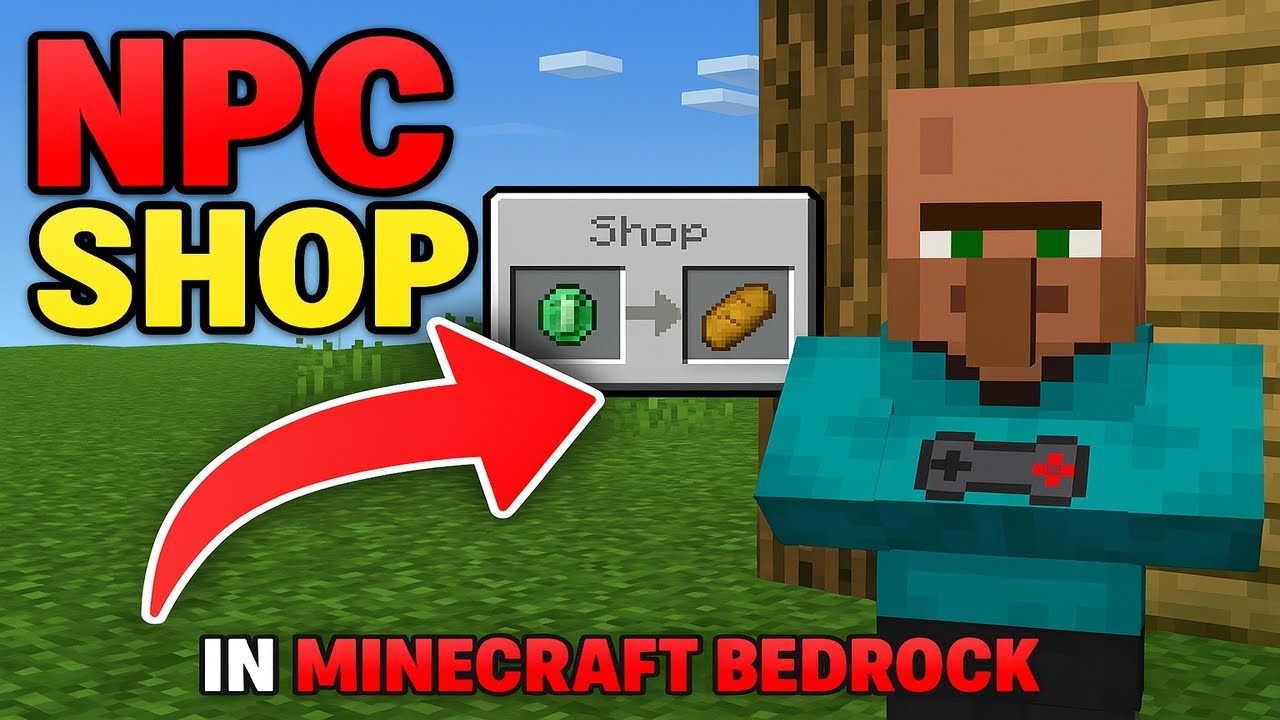 How to Create an NPC Buy Shop in Minecraft Bedrock Edition - YouTube