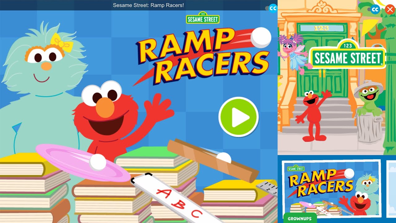 Sesame Street: Elmo and Rosita RAMP RACERS Gameplay PBS Kids Games ...