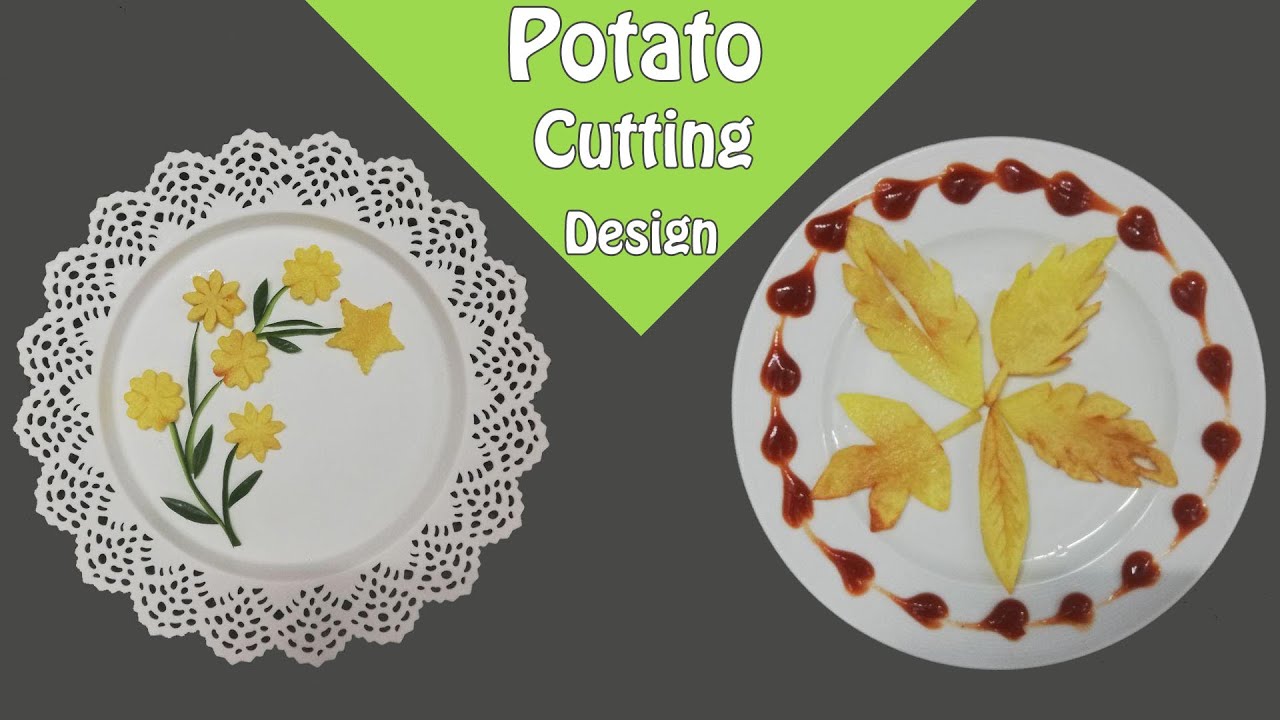 potato cutting design - vegetable carving with potato easy - YouTube