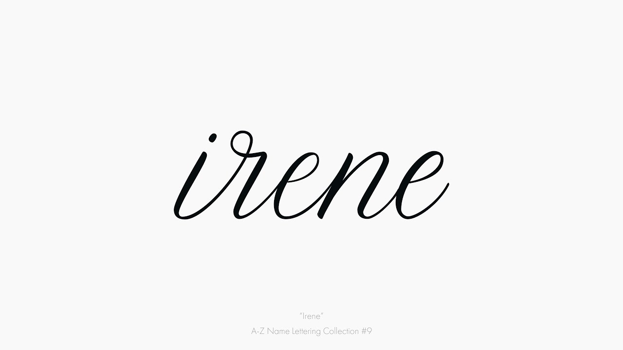 Irene Lettering Speed Art - YouTube