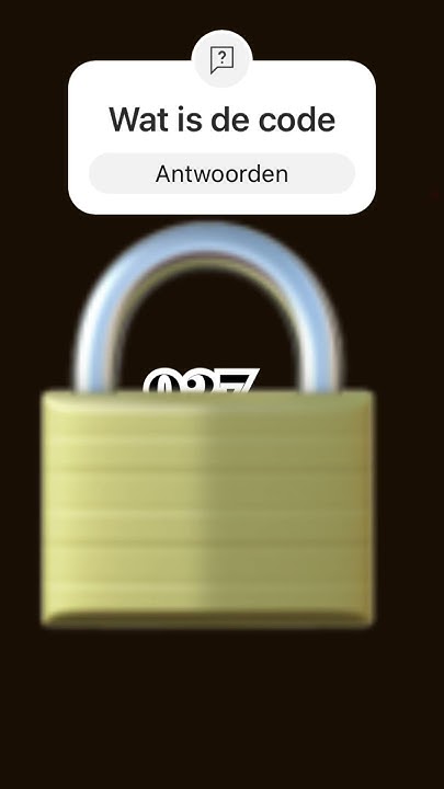 Wat is de code? Als je het weet kom je in de video. alleen als je als ...