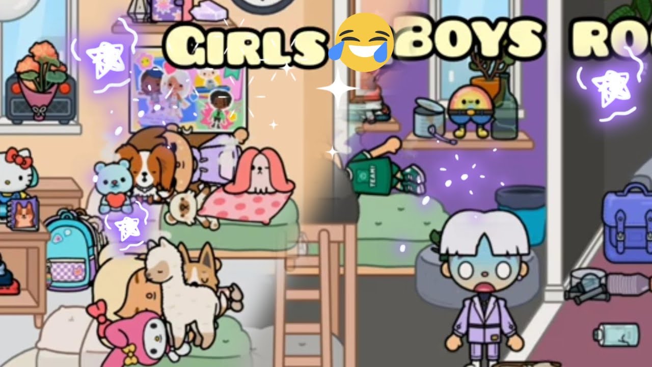 Toca Boca game Boys& life. It's morning where fanny - YouTube