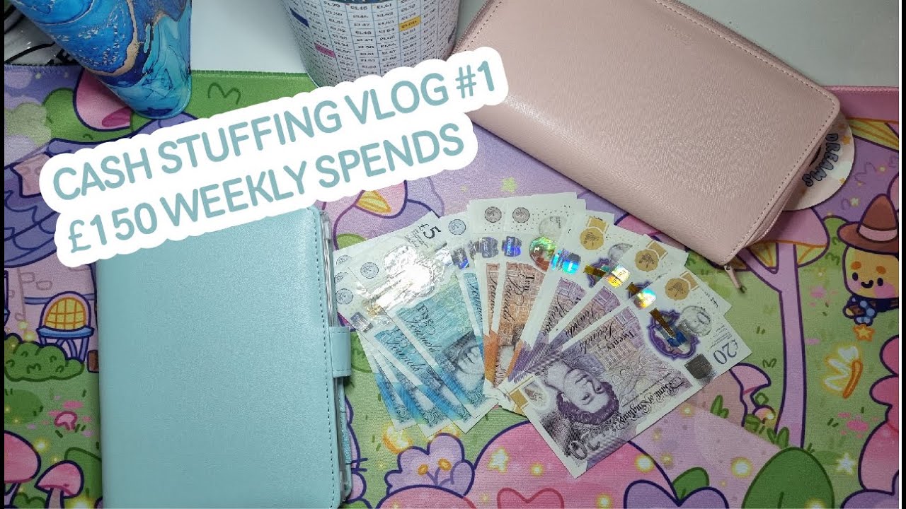 Cash stuffing £150 in my very first vlog. - YouTube