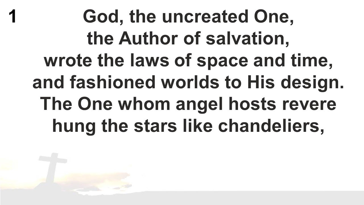'God, the uncreated One' (King Forevermore) - YouTube