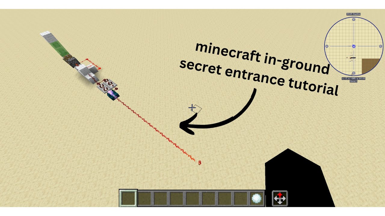 how to make an in ground secret entrance | minecraft tutorial - YouTube