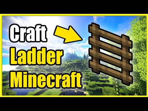 How To Craft Ladder In Minecraft - YouTube