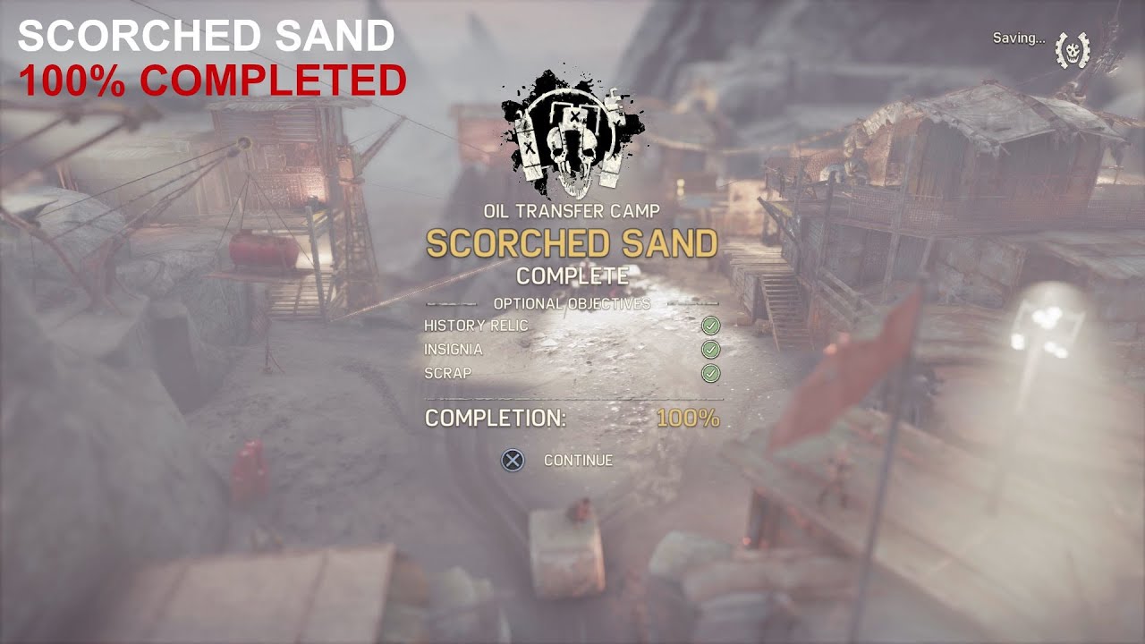 Mad Max | Oil Transfer Camp (Scorched Sand) | 100% Completed - YouTube