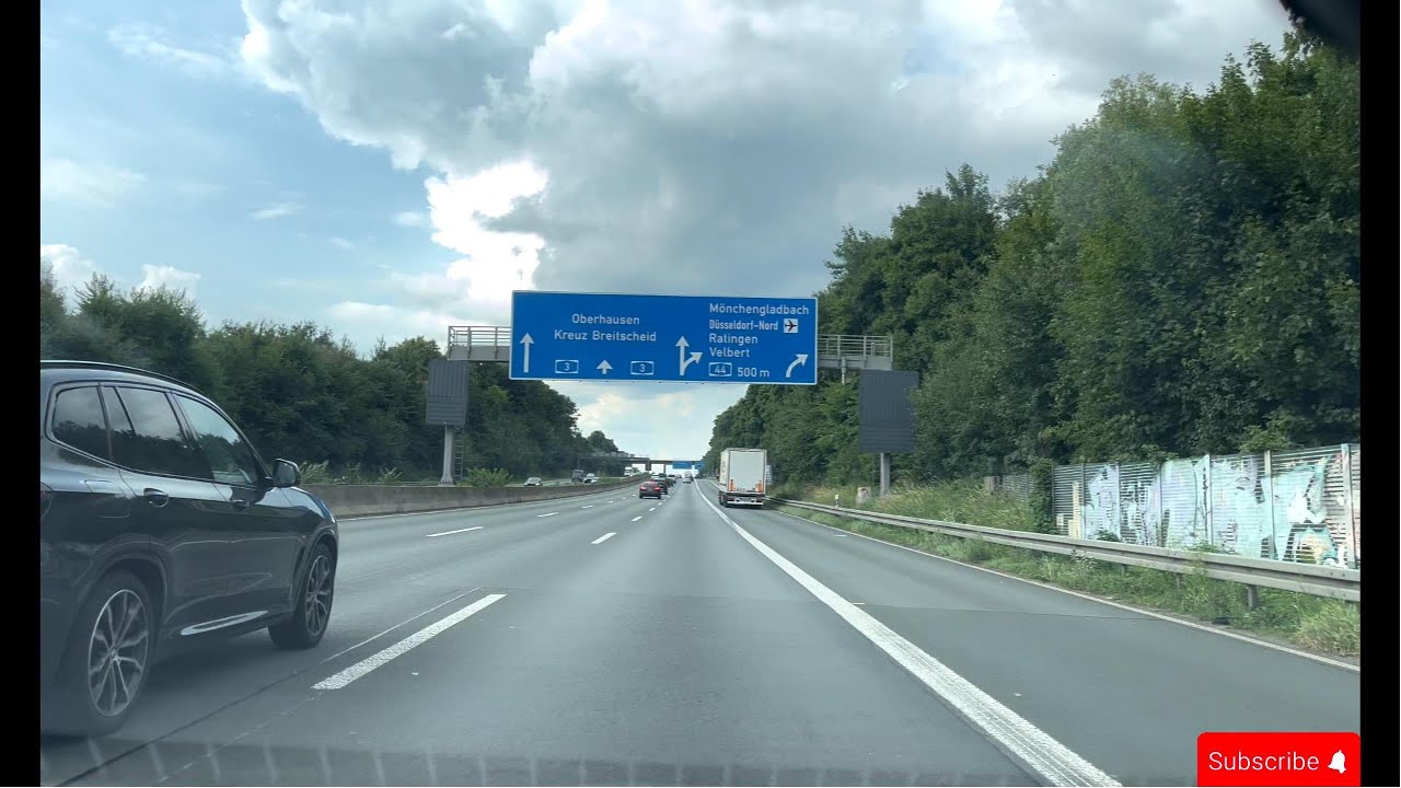 4k Relaxed Driving on the Autobahn A3 in Germany from to Essen, Today ...