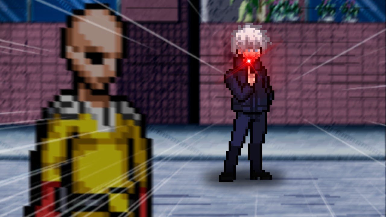 Saitama vs Satoru Gojo Sprite Animation - YouTube