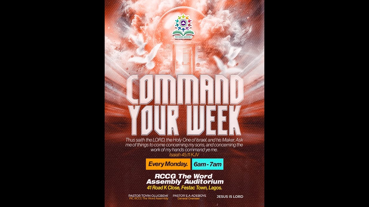 COMMAND YOUR WEEK SERVICE || 10TH MARCH 2025 || RCCG TWA LP3 - YouTube