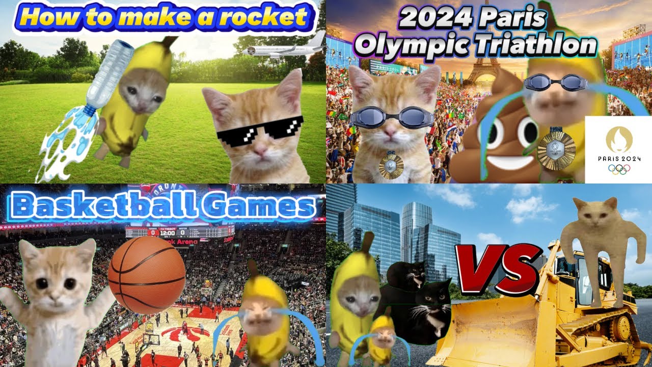 [Compilation video of 4] Funny video of cats [Cat meme] - YouTube