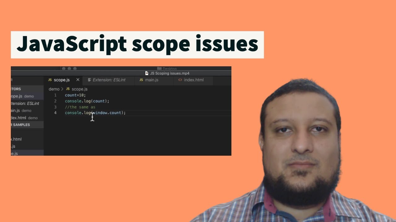 Javascript Scope Issues In A Simple Explanation Arabic Youtube