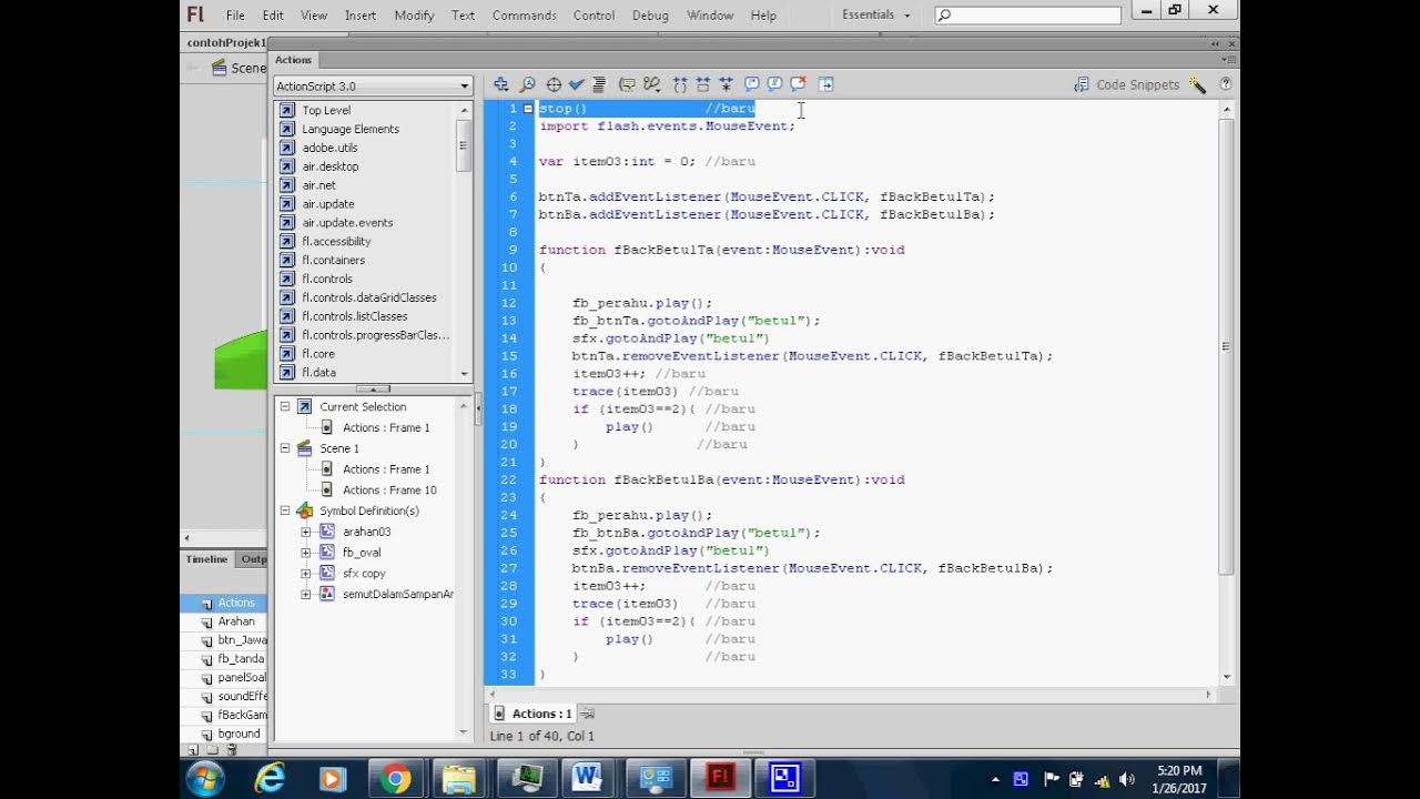 Animate Cc Actionscript 3 0 Games Project Sample Part 8 Youtube
