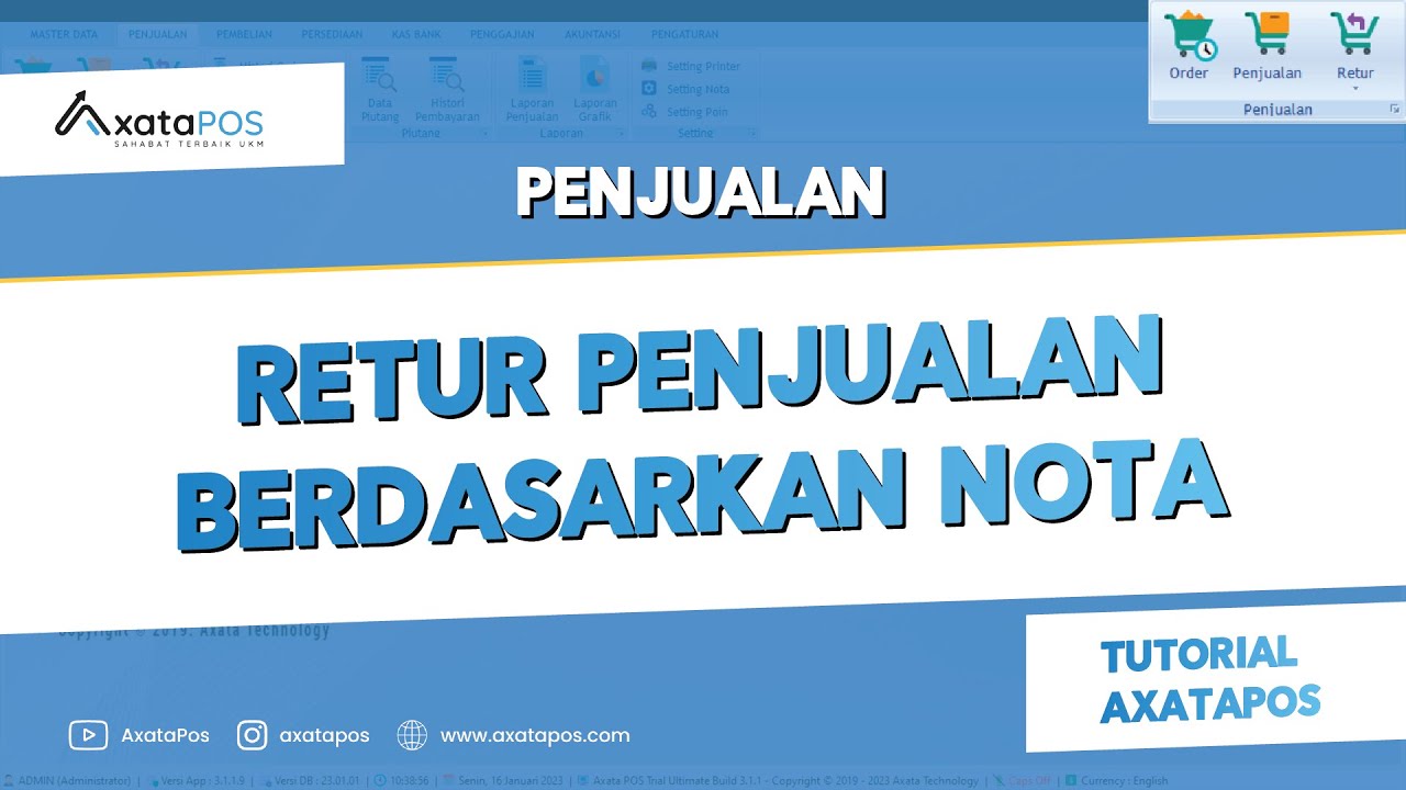 #28 RETUR PENJUALAN BERDASARKAN NOTA - Tutorial AxataPOS - YouTube