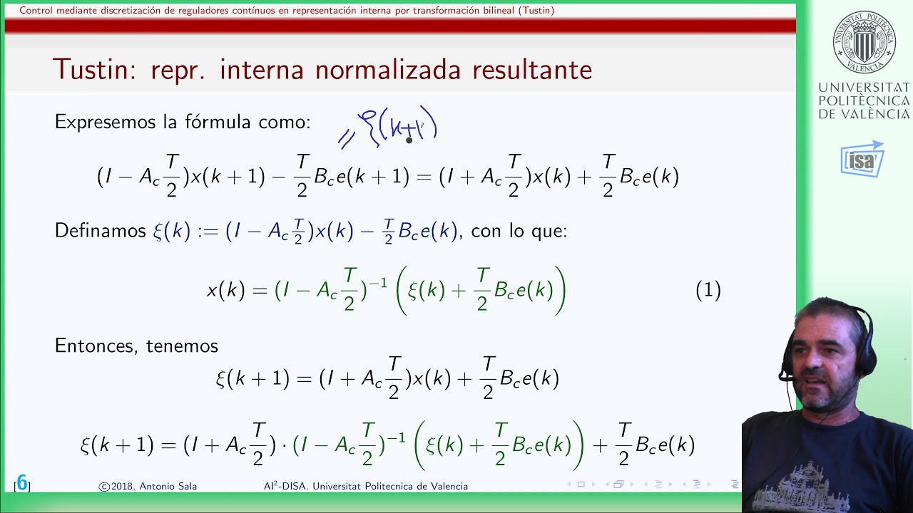 Discretización de reguladores continuos en representación interna ...