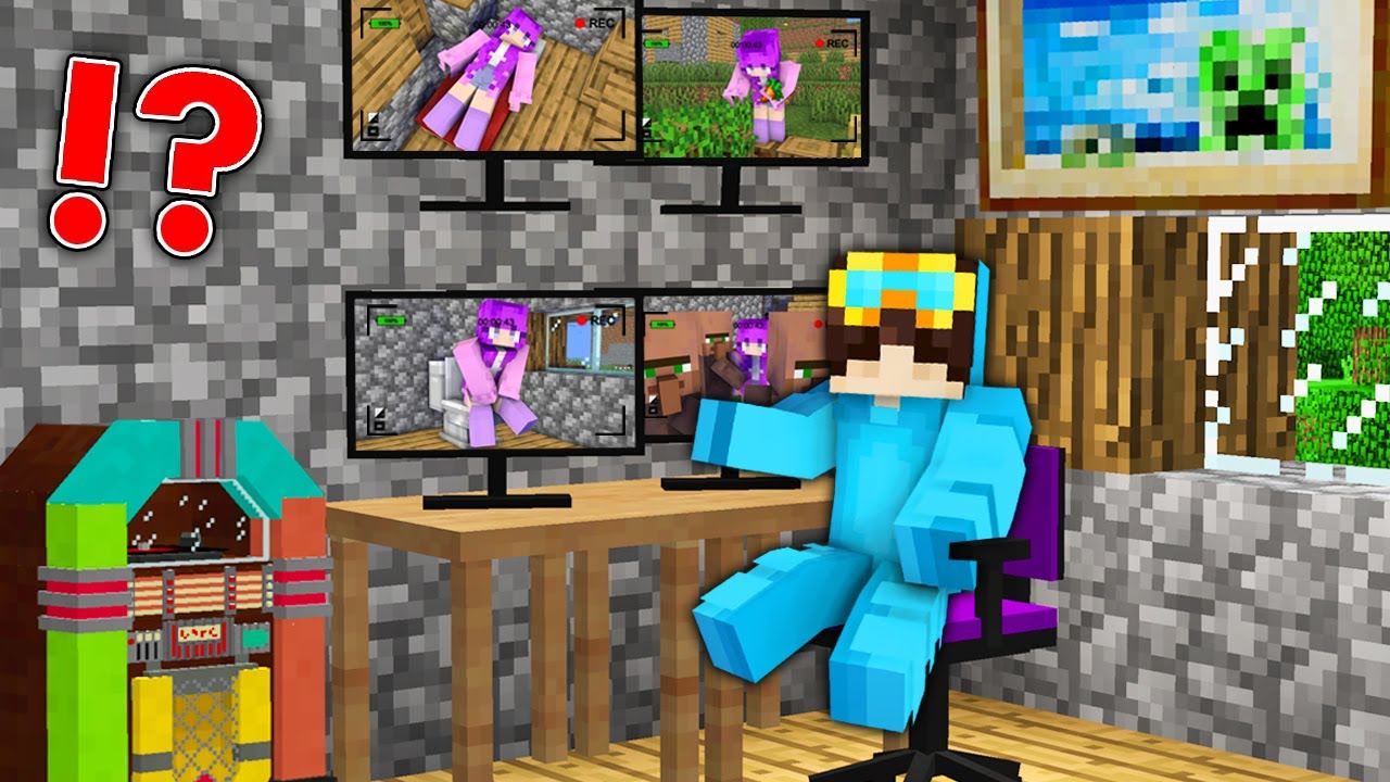 Nico Using Security Camera to SECRETLY WATCHING Zoey in Minecraft ...