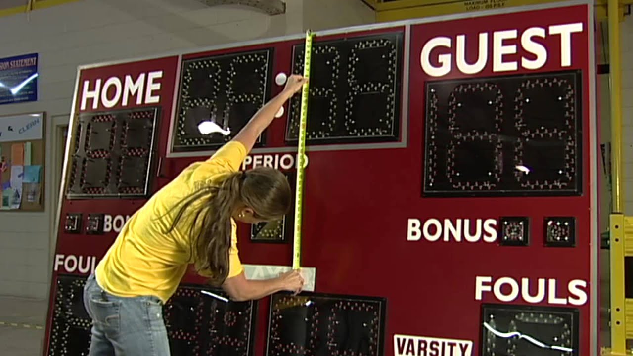 Vinyl Graphic Installation on a Scoreboard - YouTube