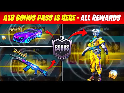 A18 Bonus Pass Is Here | 3D Rewards Bonus Pass | Upgradable Skins | Next Ultimate | PUBGM 