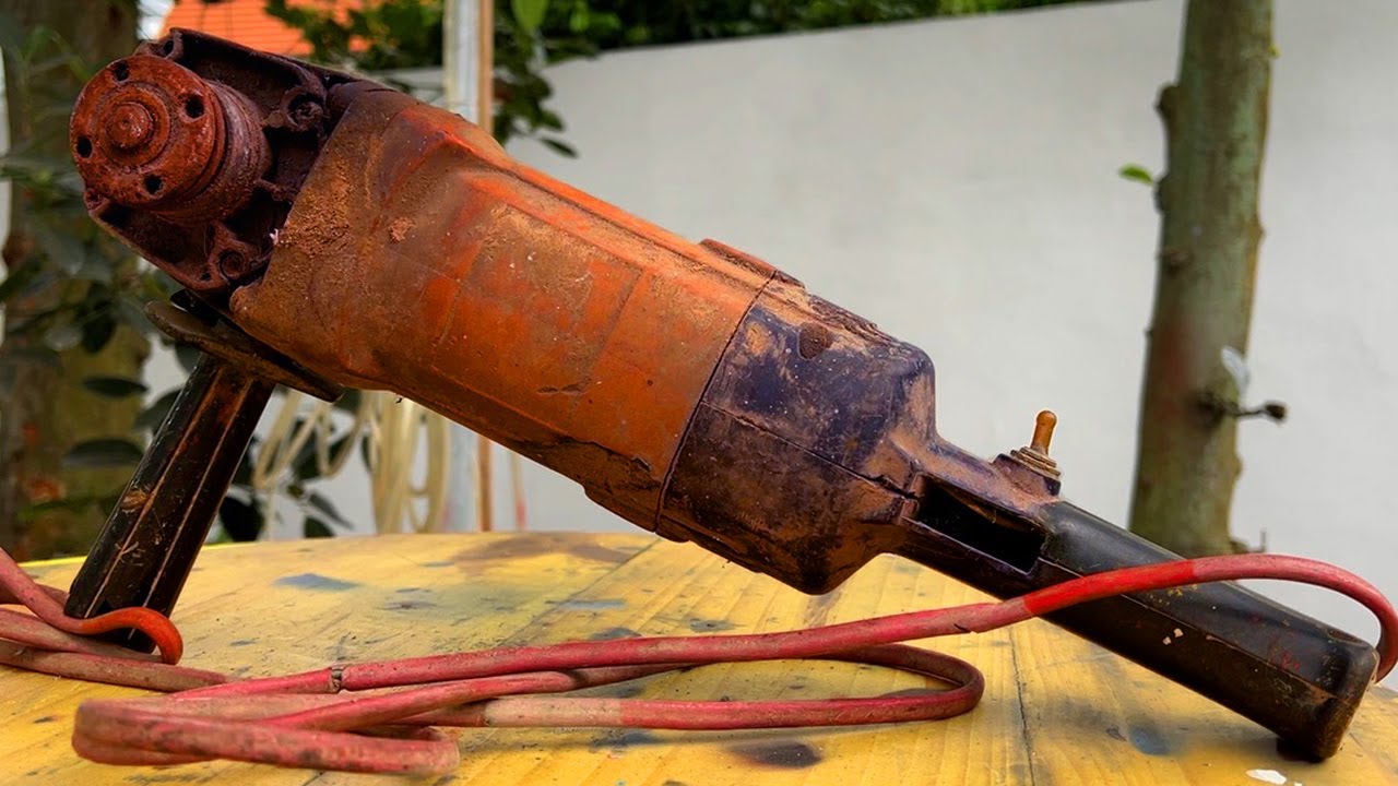 Makita1900 Restoring an Old Angle Grinder // Restoring a Forgotten Hand ...