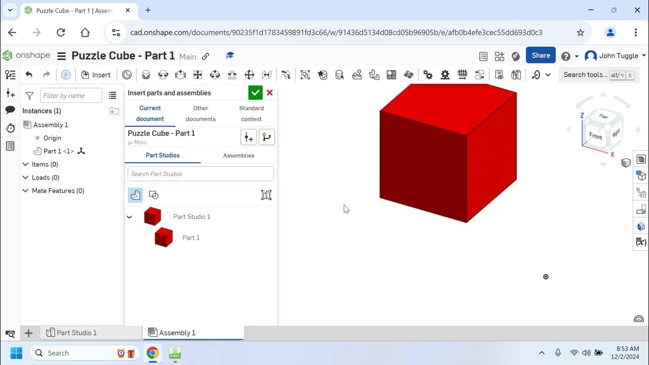 Onshape Puzzle Cube Part 1 - YouTube