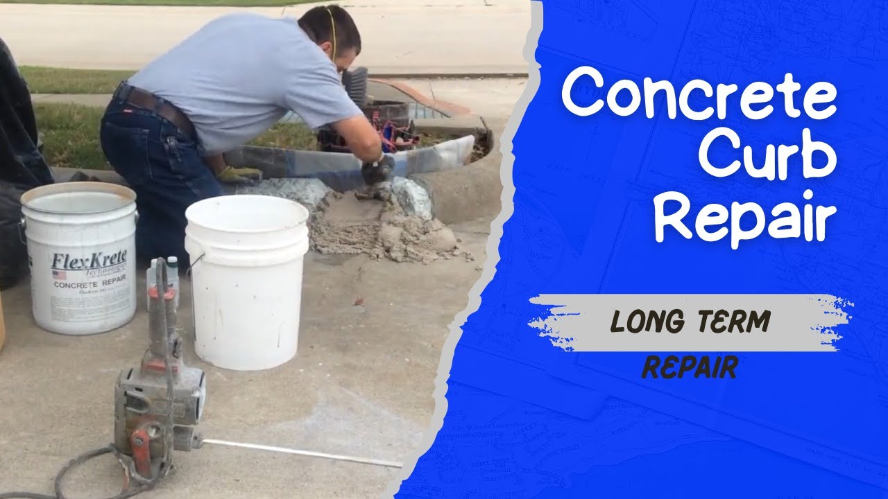 I Fixed My Broken Curb with FLEXKRETE - YouTube