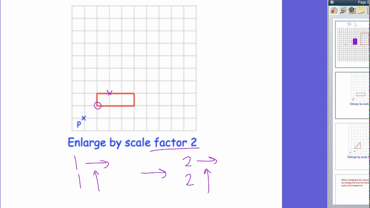 enlargements from a point - YouTube