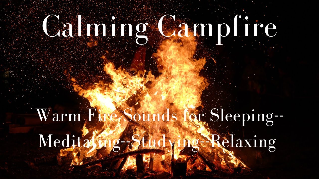 Calming Campfire and Relaxing Nature Sounds for Sleeping, Studying ...