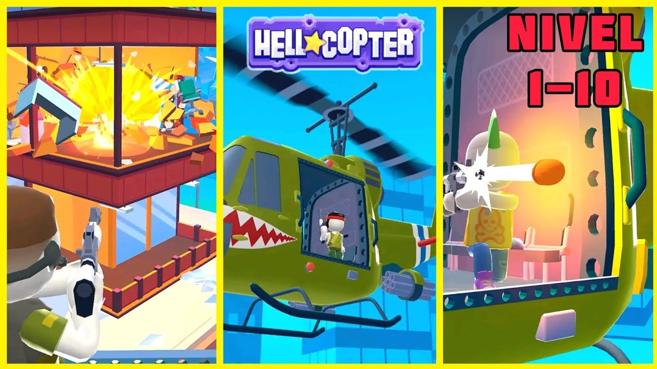 Hell Copter 🚁 - NEW GAME - Nivel 1-10 Gameplay (Android - ios) 🎮📱 - YouTube