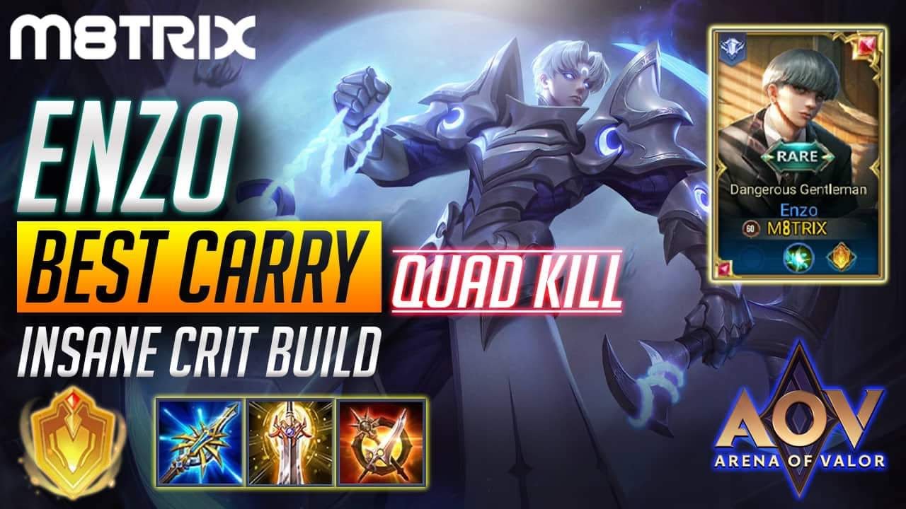 ENZO BEST CARRY INSANE CRIT JUNGLE PRO BUILD + GAMEPLAY | AoV | 傳說對決 ...