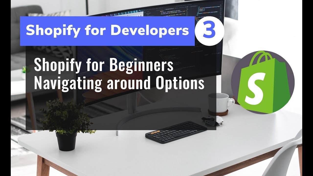 3 - Shopify for Beginners Navigating around Options - YouTube