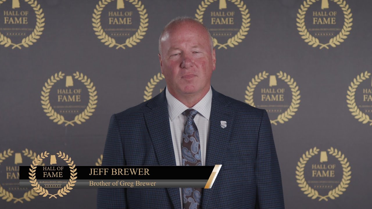 Greg Brewer 2023 Alabama Sports Officials Hall of Fame Inductee - YouTube