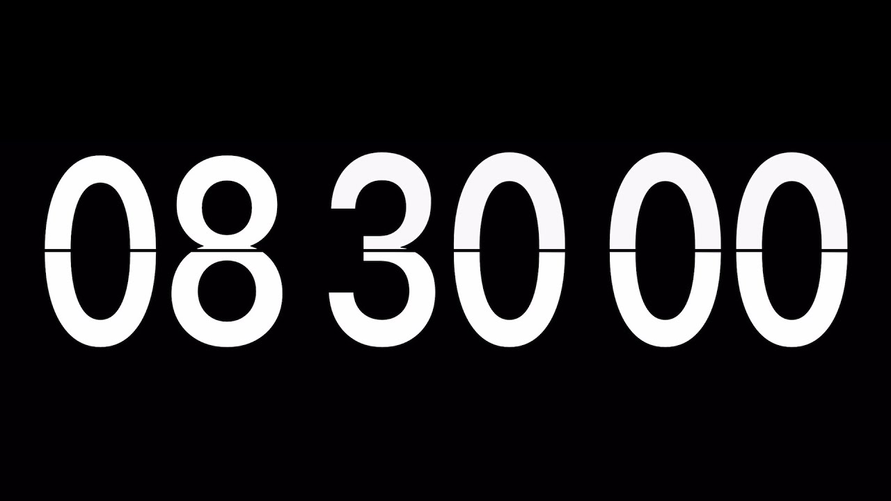 8 hours 30 minute countdown, Timer & alarm flip clock. - YouTube