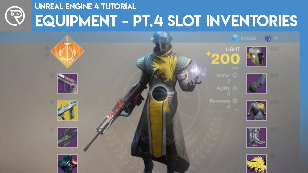 Unreal Engine 4 Tutorial Equipment Part 4 Slot Inventories Youtube