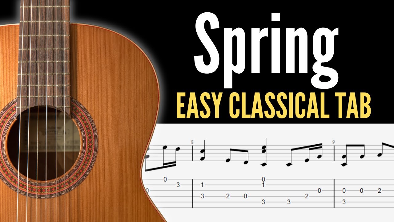 🌷 Spring EASY Guitar Tab - Vivaldi - Classical Guitar - YouTube