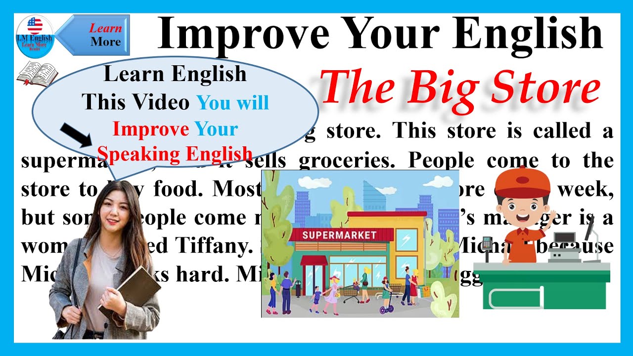 Level Up Your English Speaking | The Big Store | Practice # 34 # ...