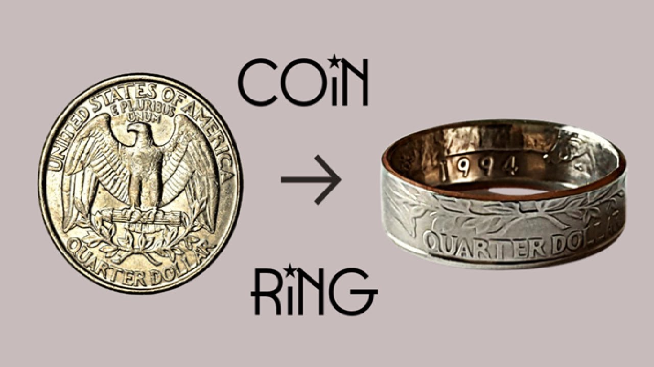 Making a Quarter Dollar Coin Ring - Step by step guide - YouTube
