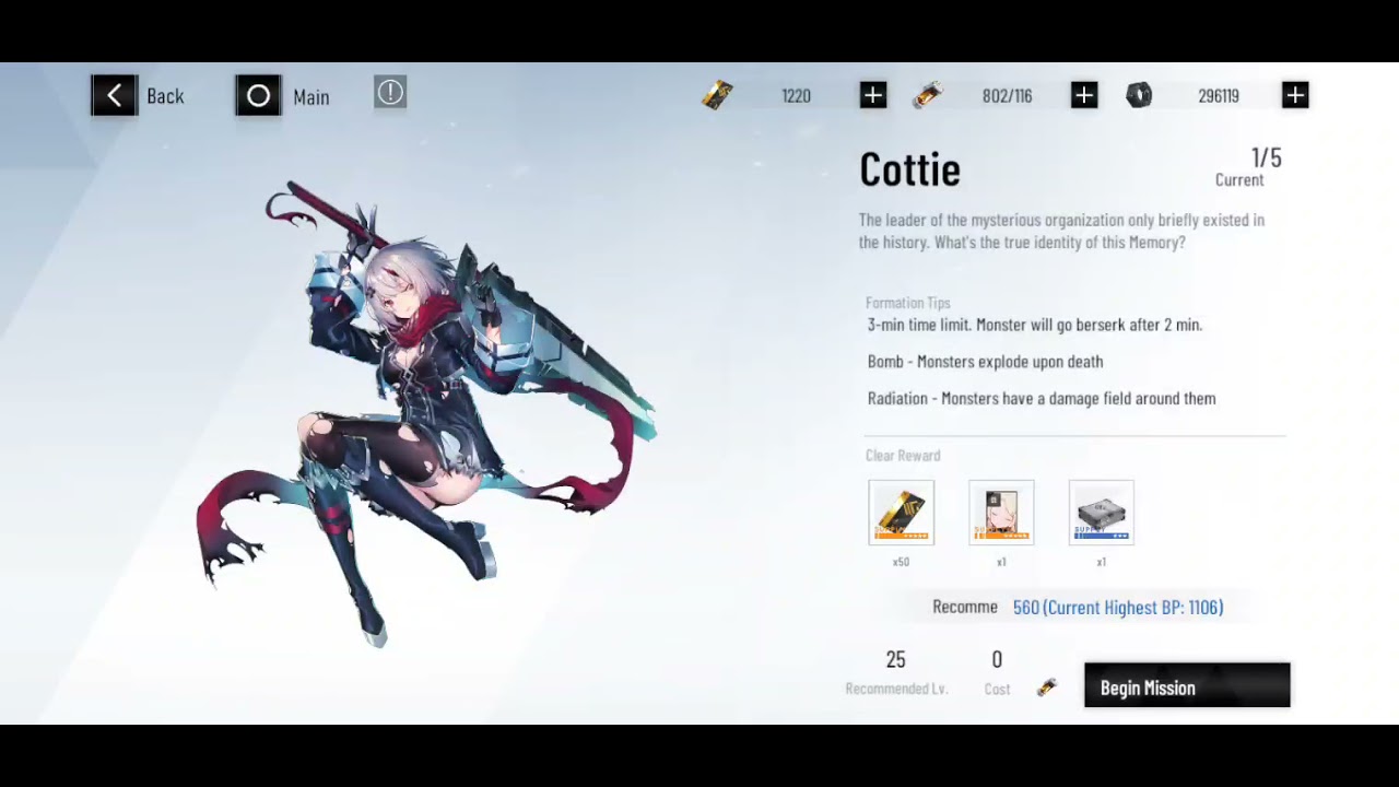 Punishing Gray Raven Cottie Memory Rescue Mission Gameplay - YouTube