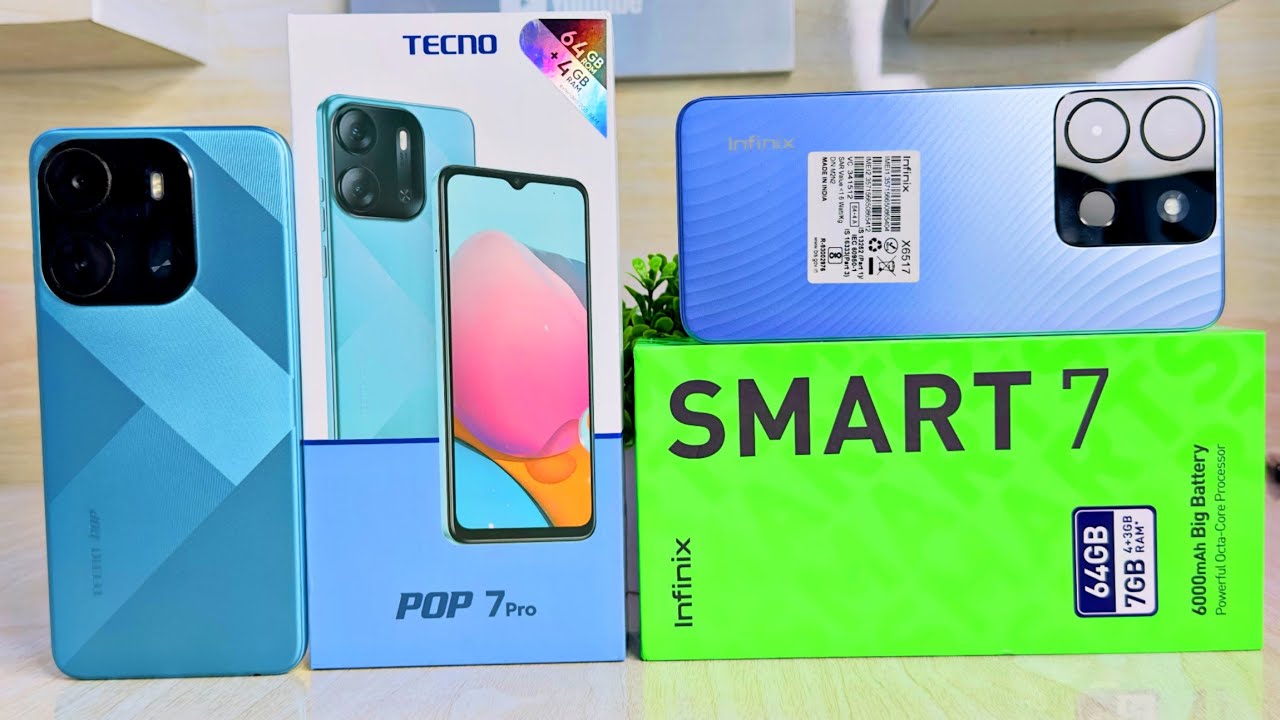 tecno pop 7 pro vs infinix smart 7 unboxing || Comparison || Camera ...
